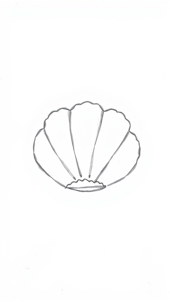 Easy Clam Drawing Tutorial